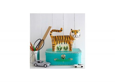 Handmade Ceramic Tiger Money Box - Green Chair Sneem